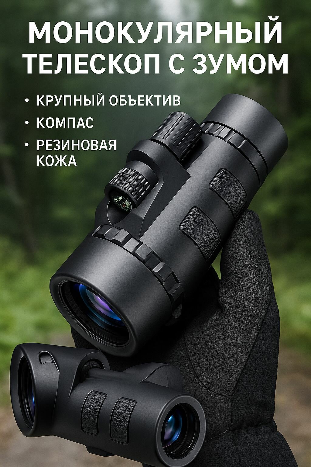 GEALFIS Монокуляр ночного видения 1000x60, цифровой дневной/ночной с большим увеличением для наблюдения, охоты и охраны