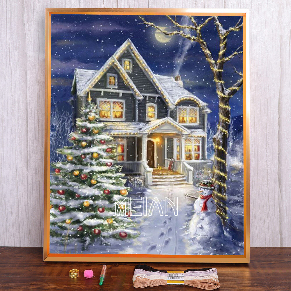 MEIAN Набор для вышивания,30x40CM,11CT,40 цветов