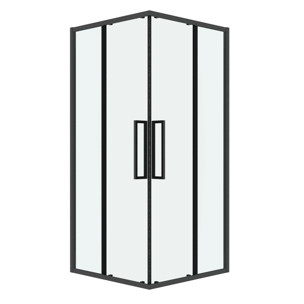 Душевое ограждение Grossman Cosmo 300. K33.02.8080.42.00 (80х80х195) квадрат, раздвижная, графит сатин, стекло прозрачное, 1 место