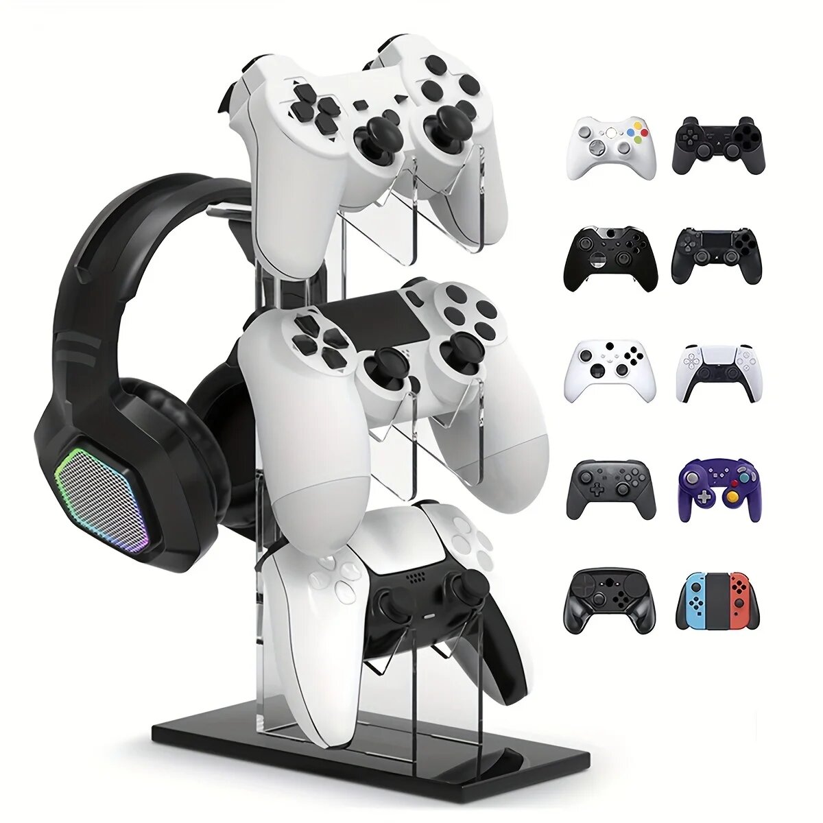 Держатель контроллеров и наушников LOKPAD для PS5/PS4 Черный, black