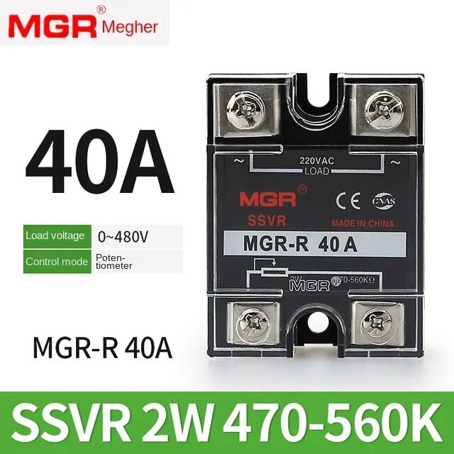 Однофазный твердотельный релейный модуль регулятора напряжения JGX-1 MGR-R 25 40ВА MGR-R 40A