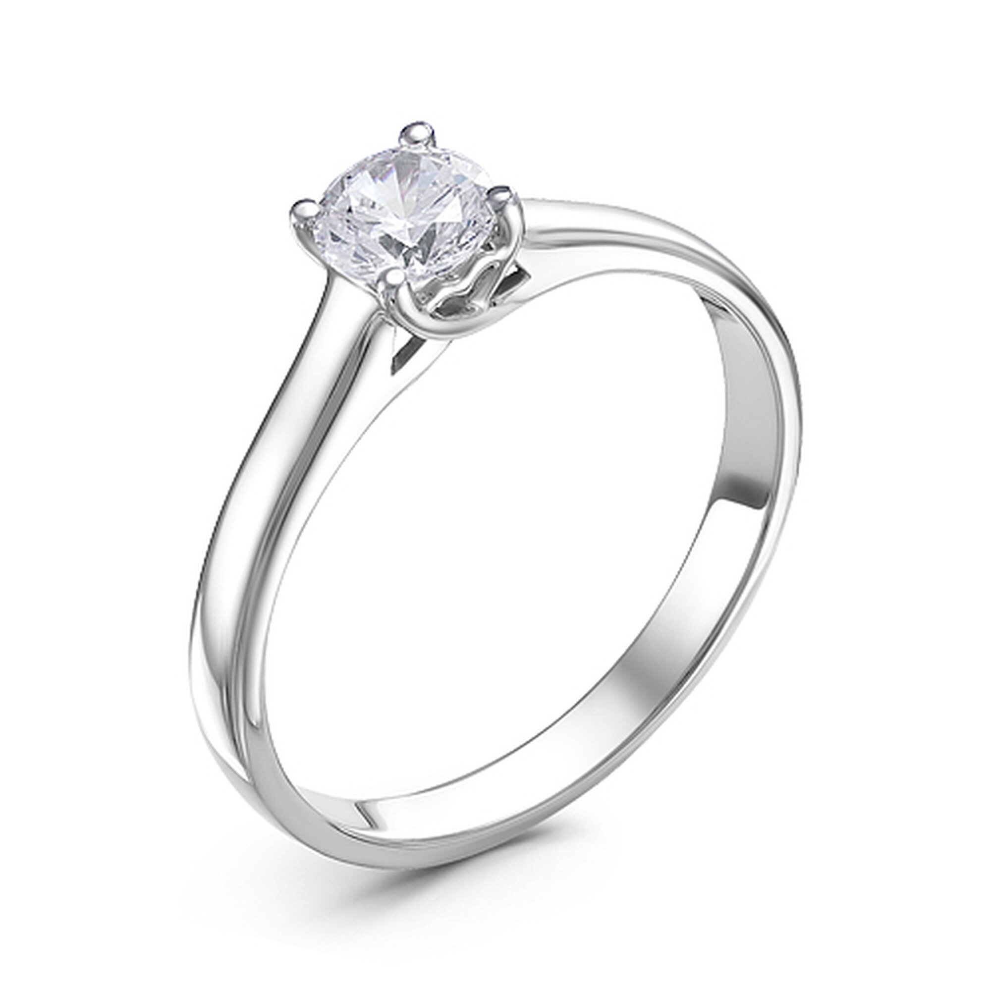 Кольцо Diamant online, белое золото, 585 проба, бриллиант выращенный