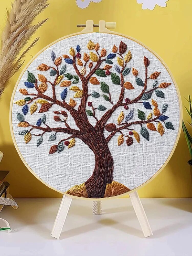 Набор для вышивания,20X20CM, подходит для начинающих, Дерево жизни.