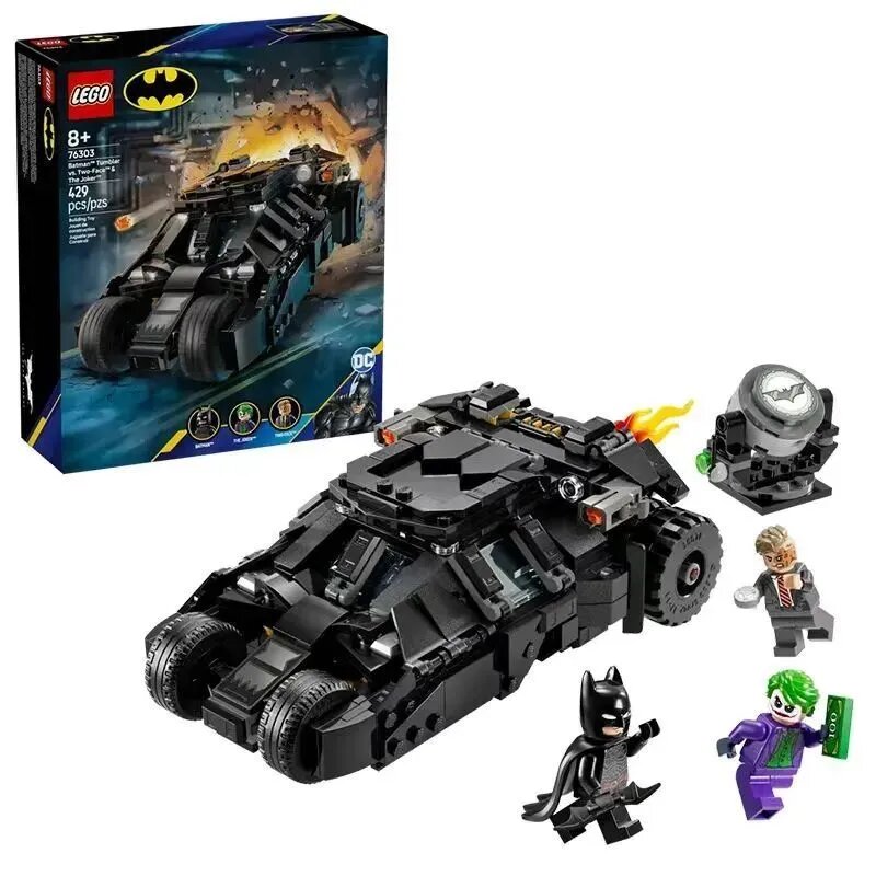 Lego Superhero 76303 Колесница Бэтмена против двуликого человека и Джокера из строительных блоков