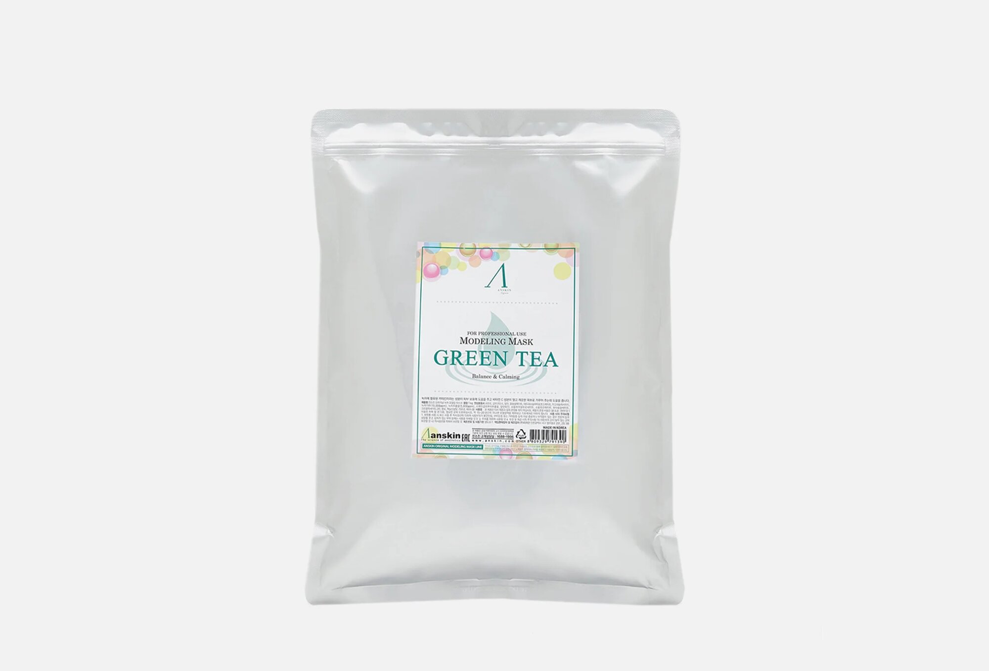 ANSKIN Original Green Tea Modeling Альгинатная маска с экстрактом зеленого чая 1кг