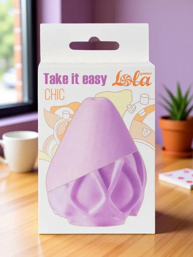 Мастурбатор Lola Games "Chic" 235876, фиолетовый, реалистичный, термопластичный эластомер, 7 см