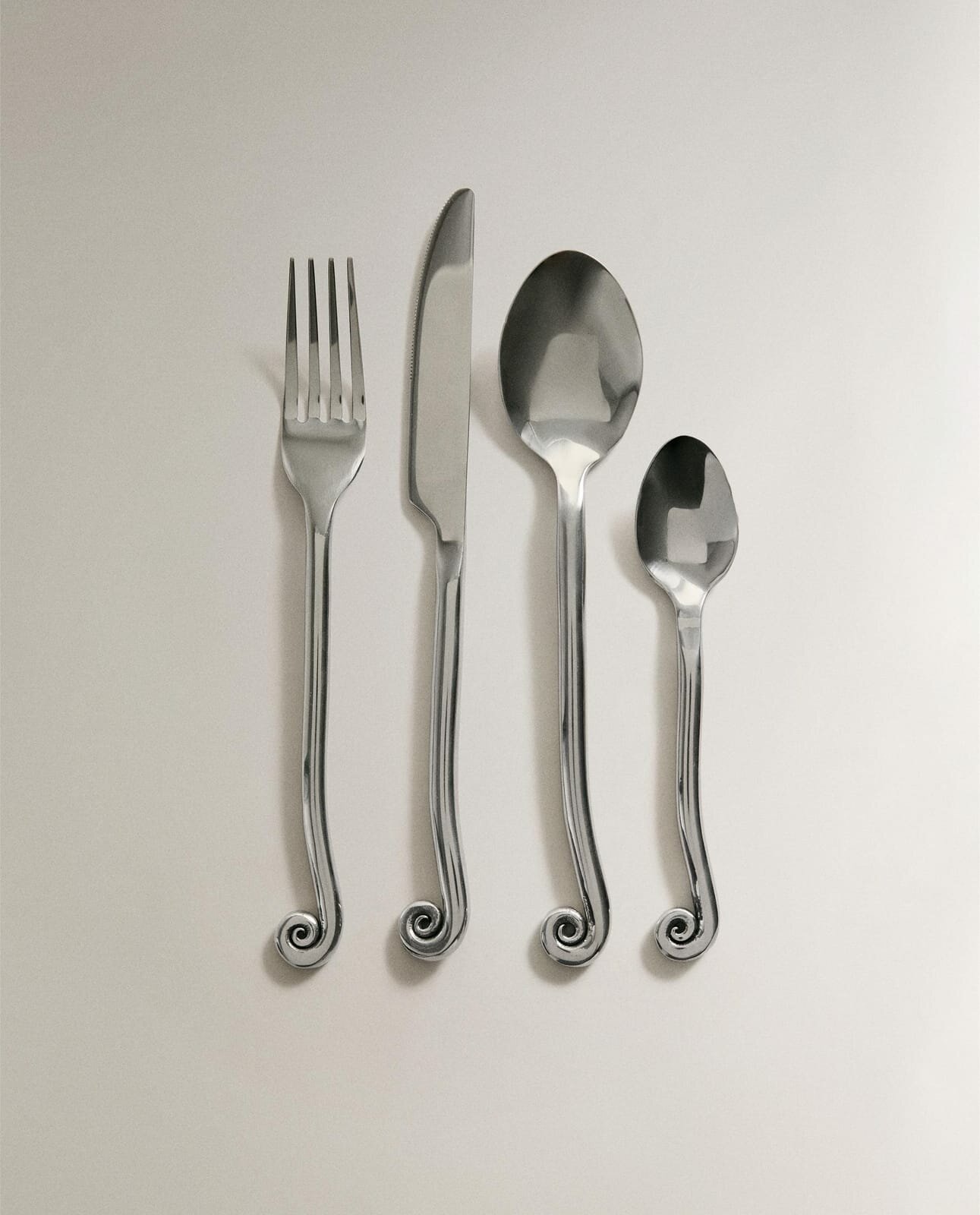 Набор столовых приборов ZARA HOME SPIRAL, стальной, 4 предмета 2215/311/820-99