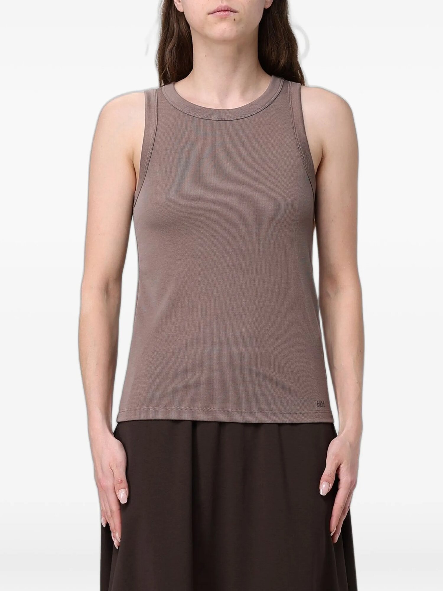 Топ Fine-ribbed cotton tank top