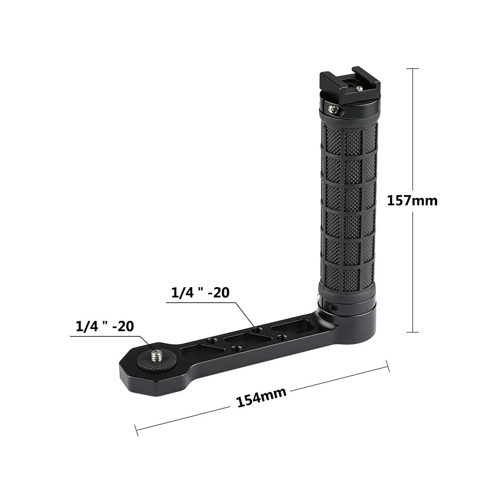 CAMVATE Рукоятка L-образная для камеры из алюминия и резины Rubber