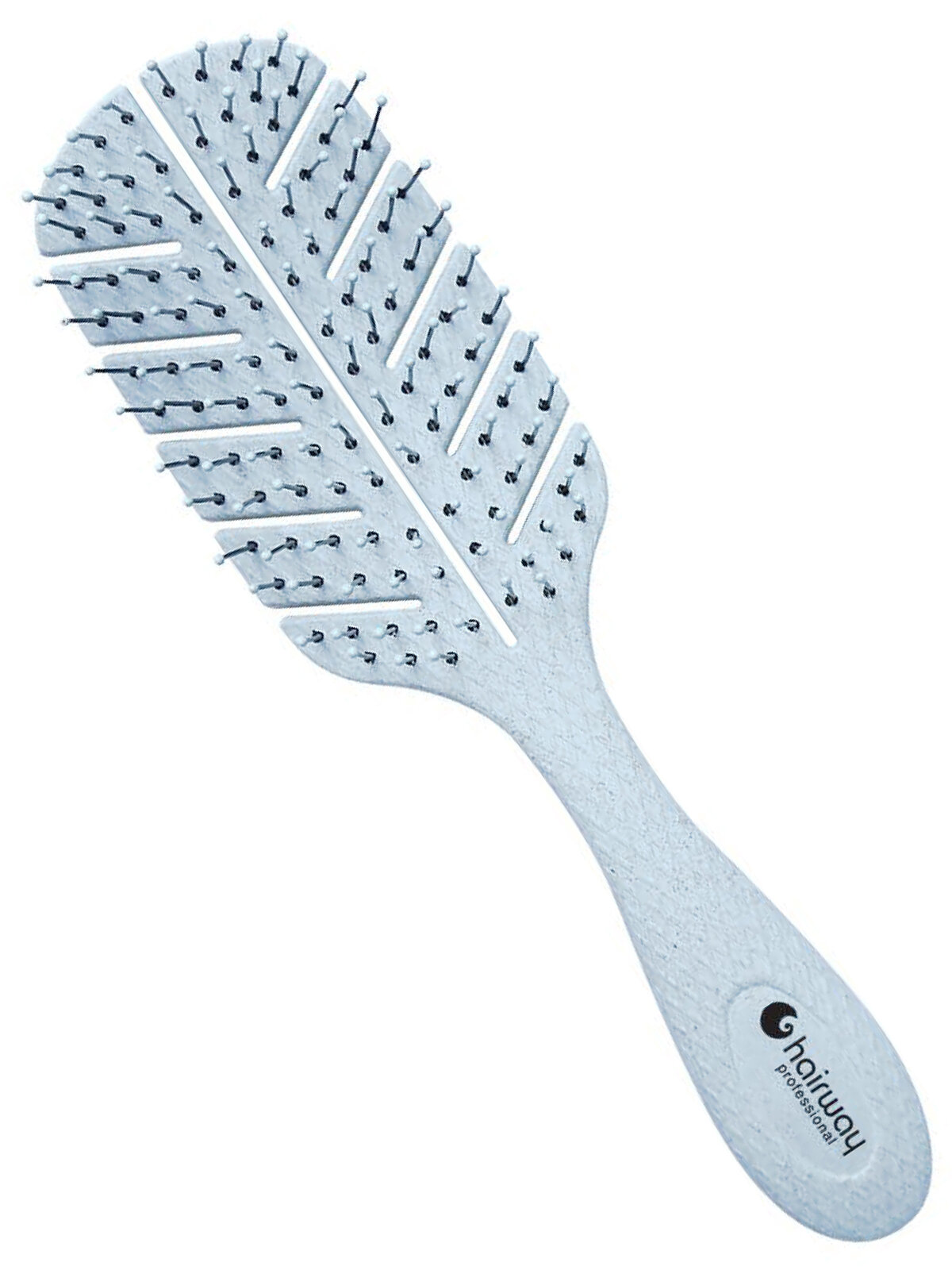 Массажная щетка Hairway ECO, 10 рядов, голубая, для детей, 20.5 см