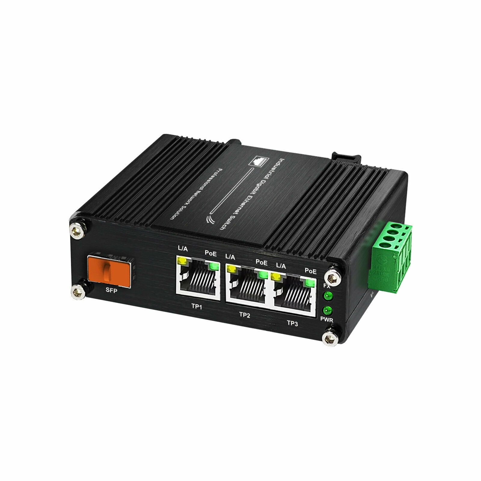 Коммутатор Мини E-Link 3 RJ45+1 SFP PoE Switch 10/100/1000Mbps Ethernet Switch коммутатор Неуправляемый 12V-48V