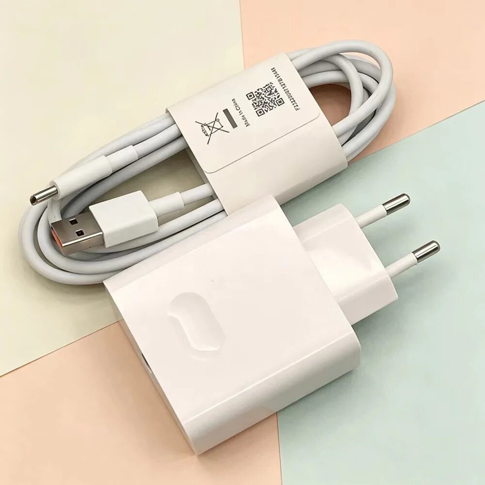 Зарядное устройство Huawei 100W EU с портами USB A/C и кабелем Type-C 6A для Белый, EU and 2m cable
