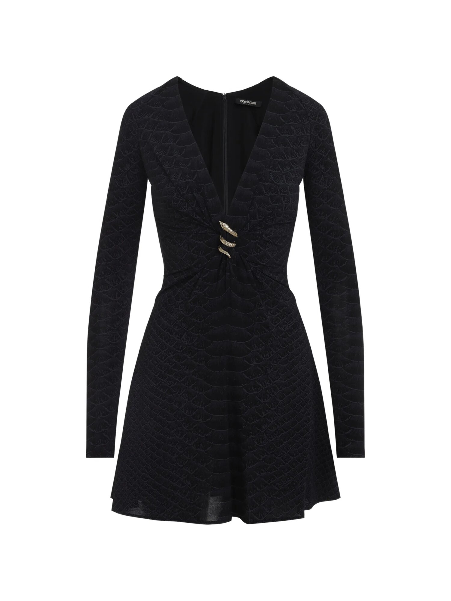 Платье Embellished snakeskin-effect dress