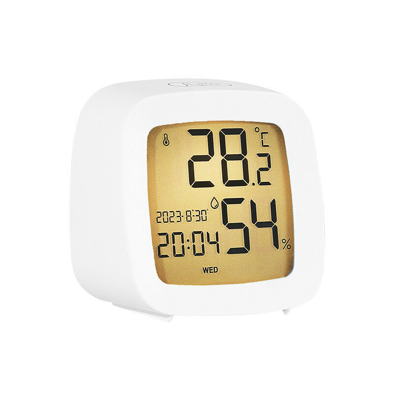 Compact lcd настольные часы с батарейным питанием и многофункциональным дисплеем для домашнего использования white