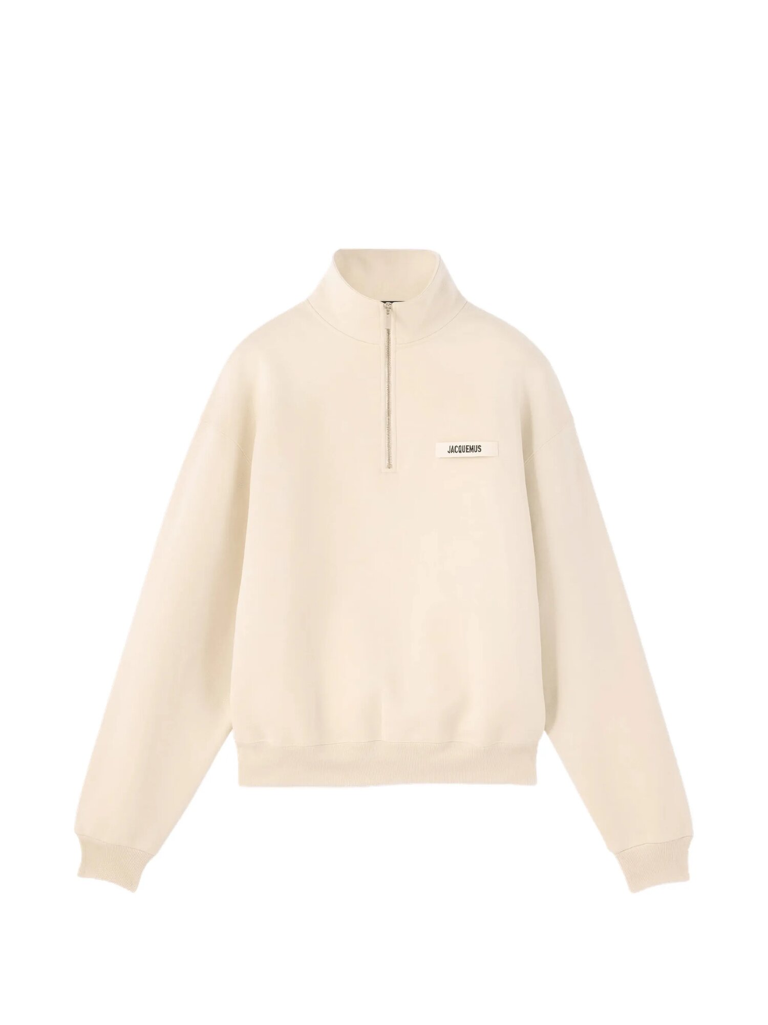 Свитер Jacquemus Logo-patch quarter-zip sweater, размер 46 EU