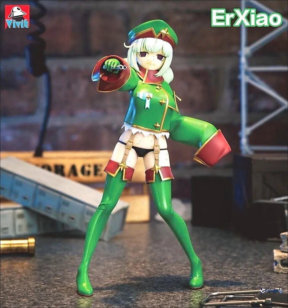 Фигурка System Service Vivit Figure , Становясь волшебницей / Gushing Over Magical Girls , Арага Киви (Леопард) 18cm