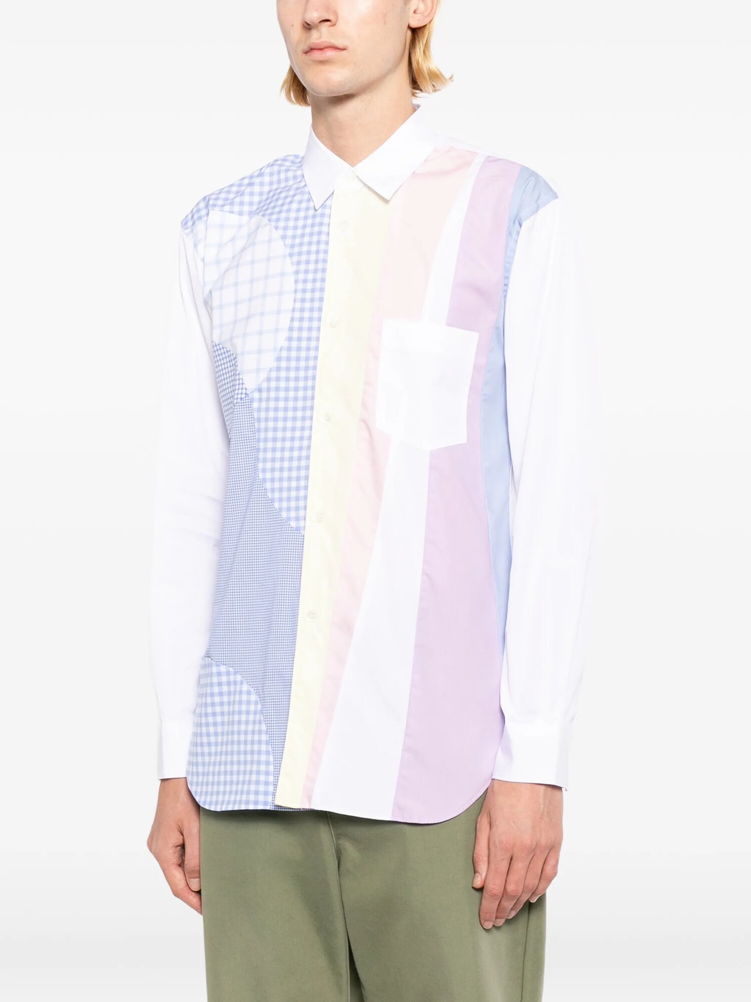 Рубашка Comme des Garcons SHIRT, размер S, бежевый/белый — фото 1