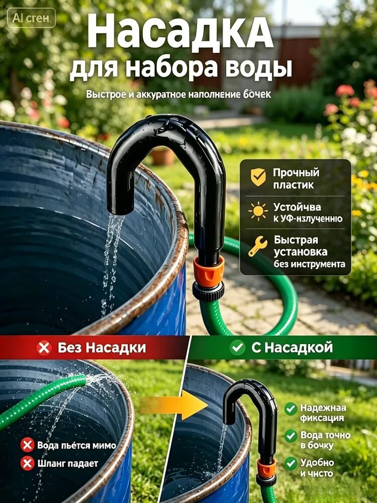 Переходник для шланга , Пластик