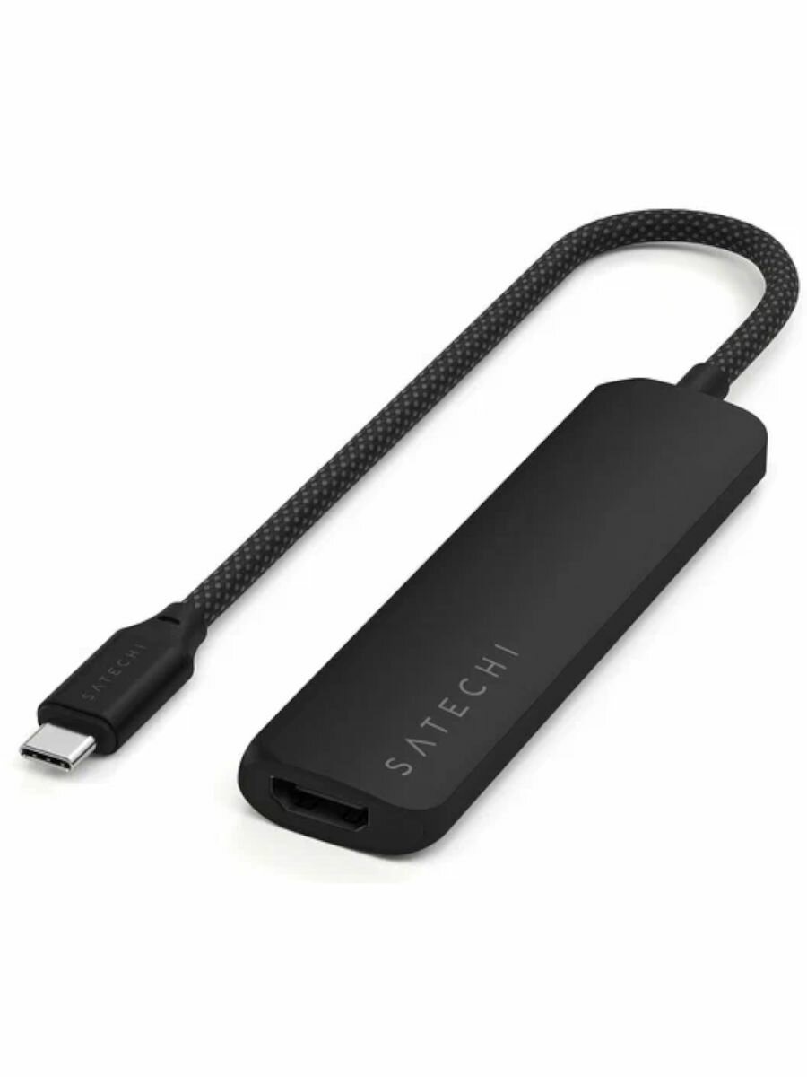 Док-станция Satechi ST-P4SK 4-IN-1 USB-C SLIM MULTIPORT ADAPTER 4K, BLACK