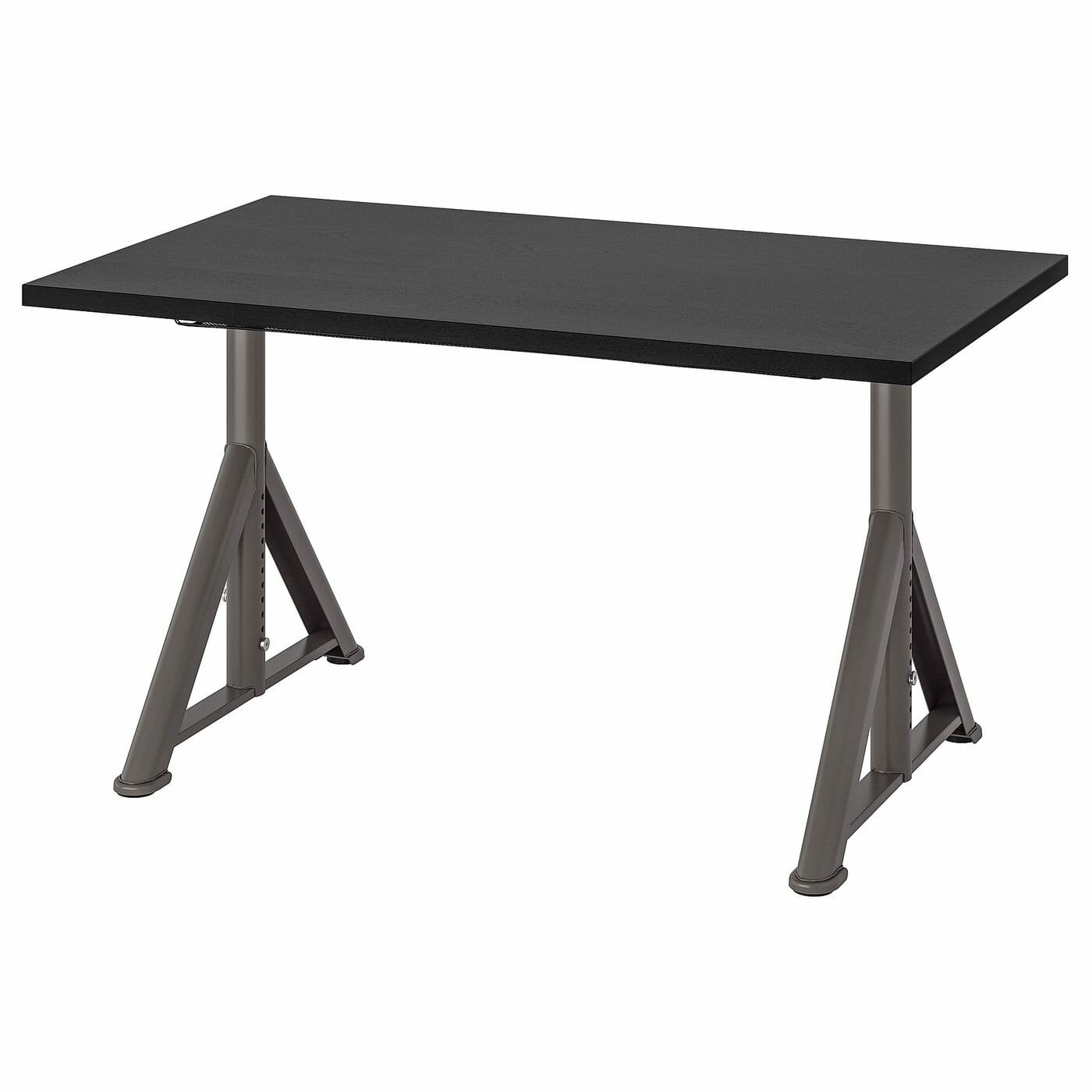 Письменный стол IKEA Idasen, черный/темно-серый, 120x70 см 192.810.24
