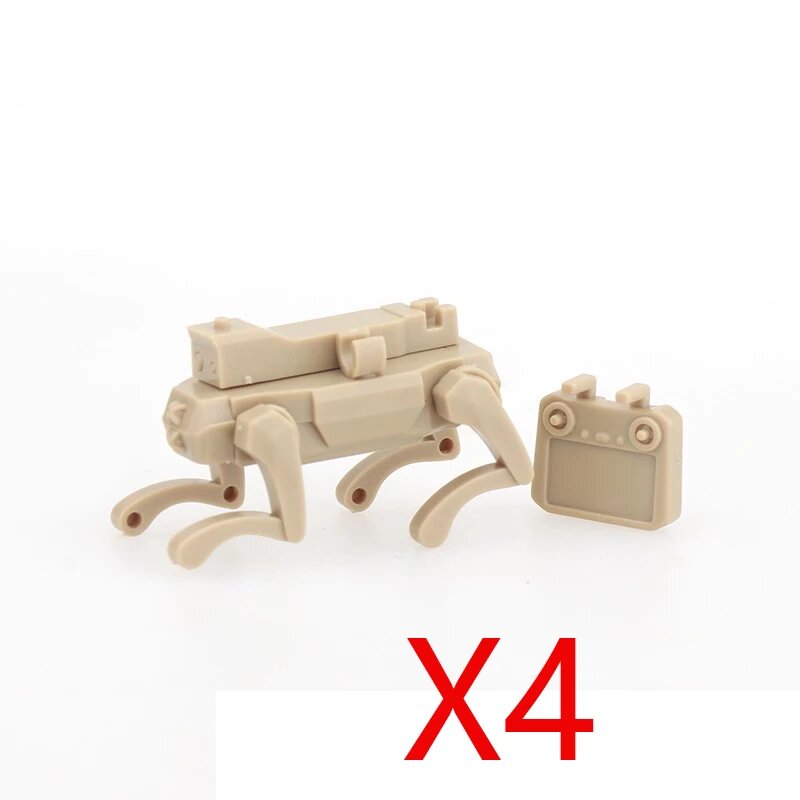 MOC Военный робот, бежевый, D2-13-4-4PCS