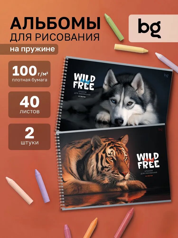 Альбом для рисования А4 на спирали 40 листов