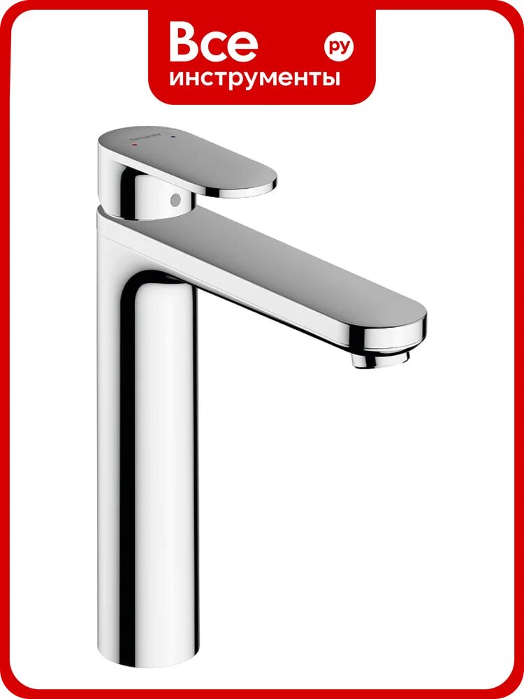 Смеситель для раковины Hansgrohe Vernis Blend 190 однорычажный, с изолированным каналом для воды и сливным гарнитуром, хром 71572000