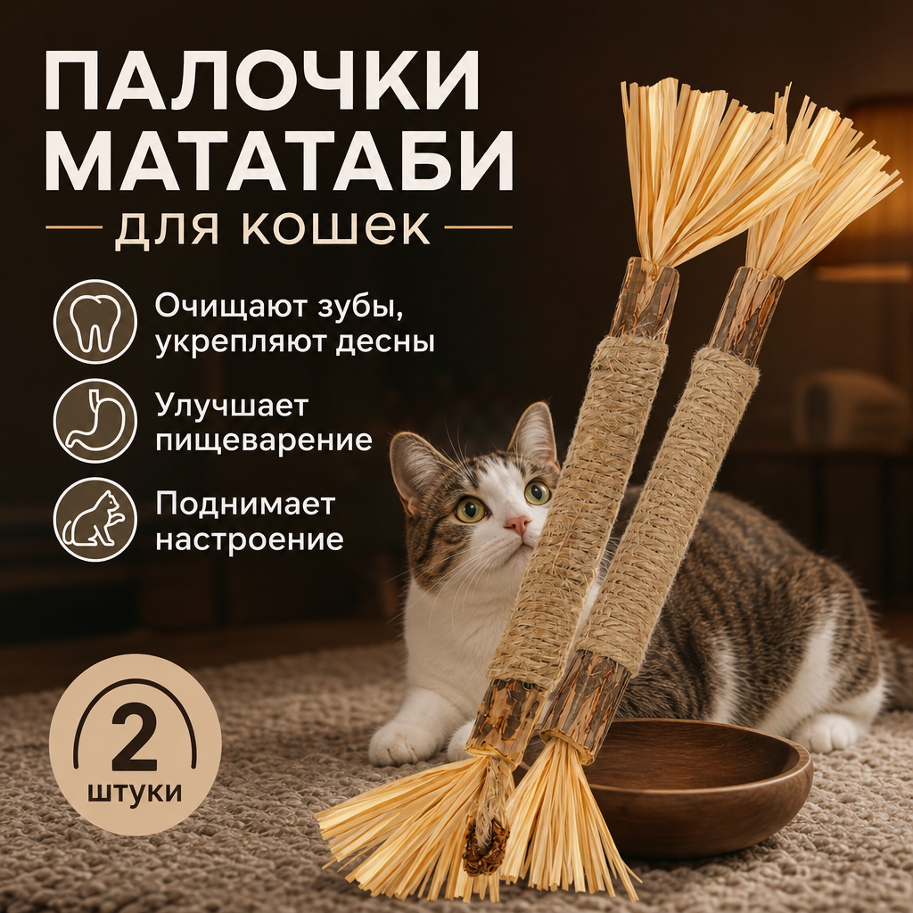 Набор натуральных палочек мататаби для кошек, безопасный, интерактивная игра, натуральный мататаби, натуральный материал, уход за зубами