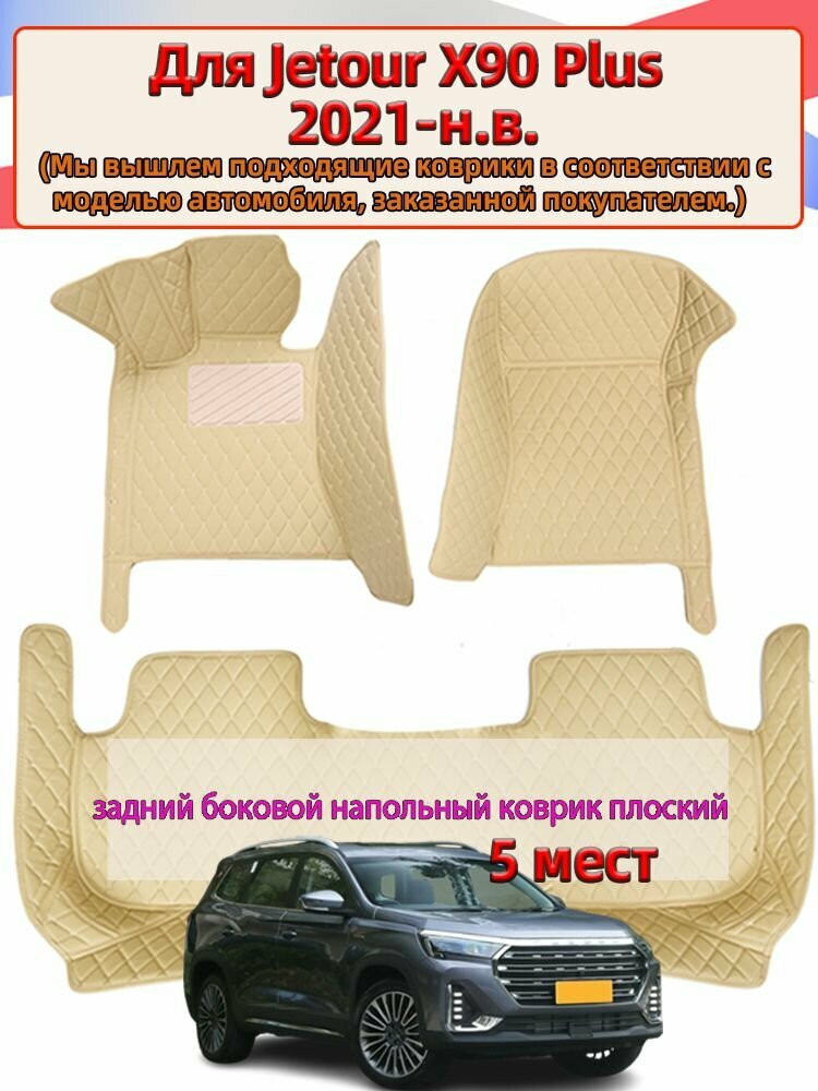 Автомобильные коврики для пола For Jetour X90 Plus 2021-н. в. (5 seat)
