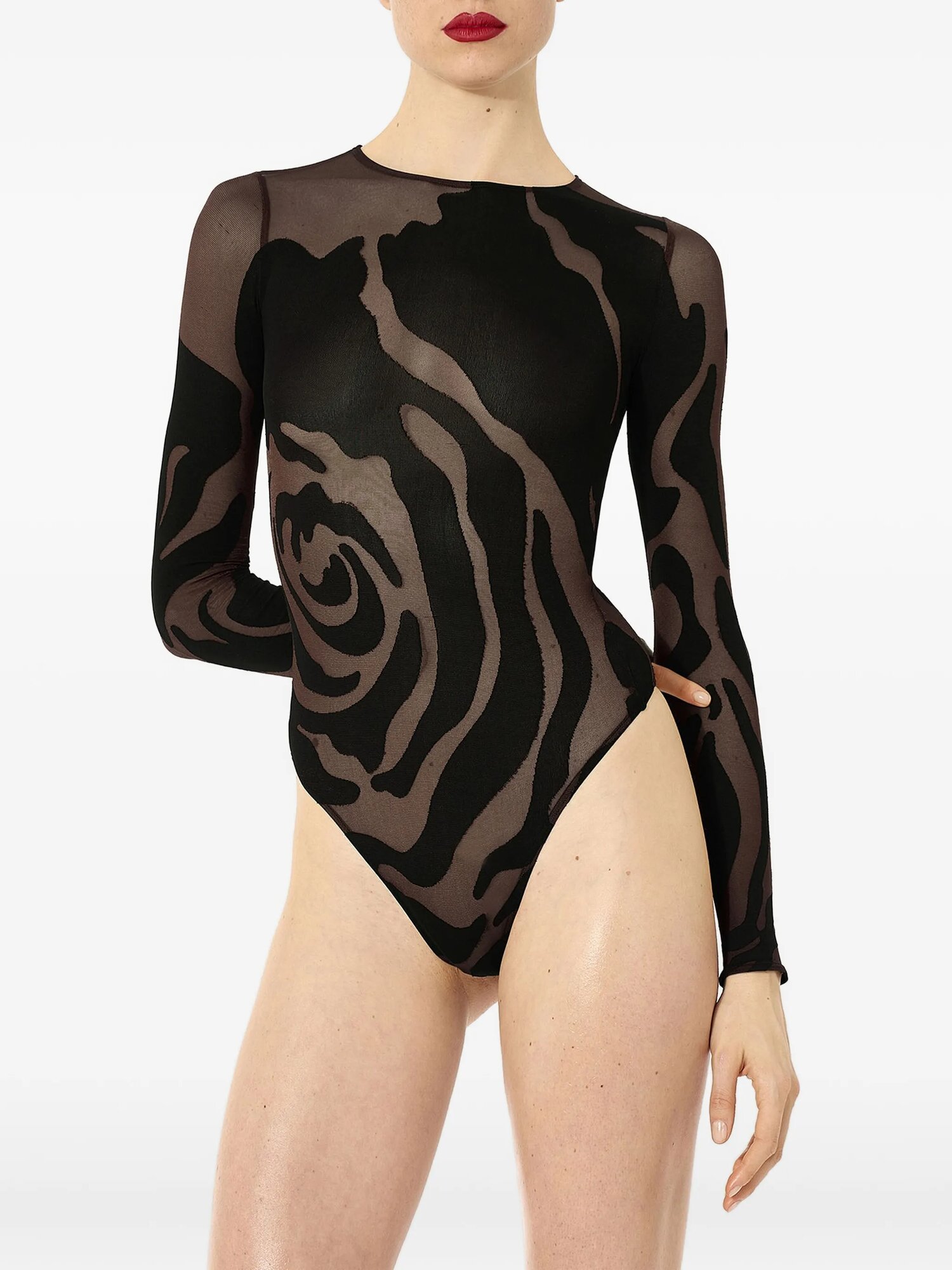 Боди бельевое Wolford Rose-pattern circular-knit bodysuit, размер 38 — фото 1