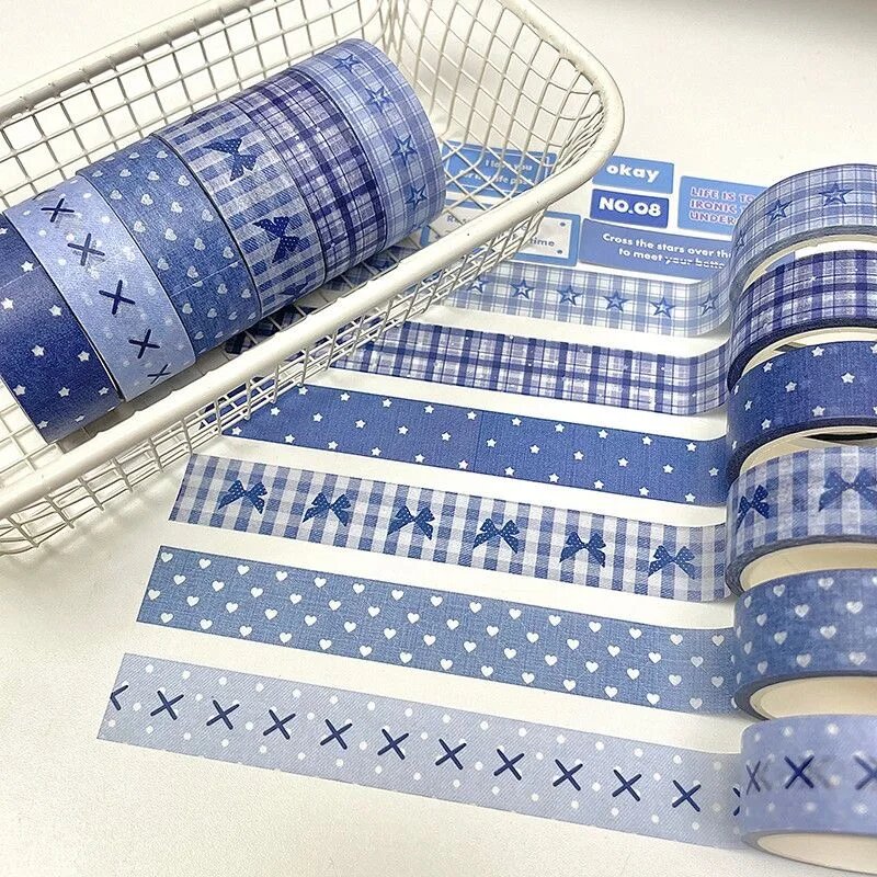 Декоративные бумажные ленты MINKYS, 6 шт. Синий, 6pcs P