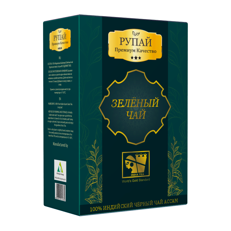 Чай RUPAI Premium Quality , зеленый, листовой, индийский байховый, 100 г