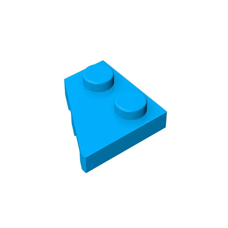 Alibricks пластиковые клиновые кирпичи 2x2 левые 50 шт Синий, sky blue