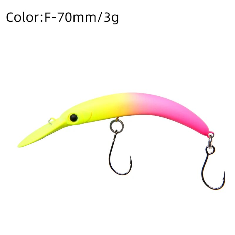 AJLURES воблер-минноу 70мм, 3г, Цвет: F