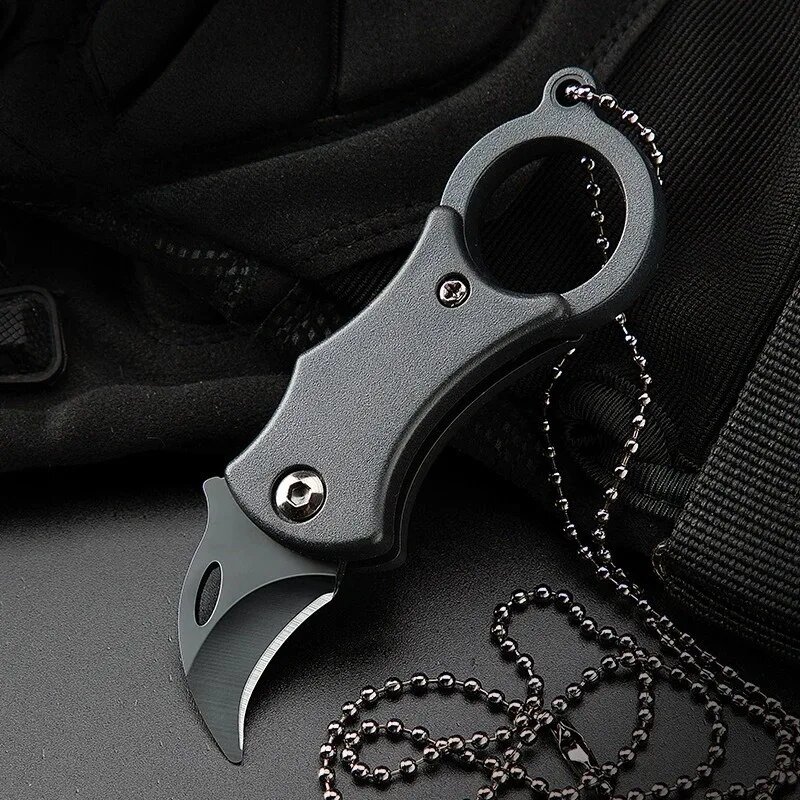 Мини карманный нож из нержавеющей стали Черный, Black