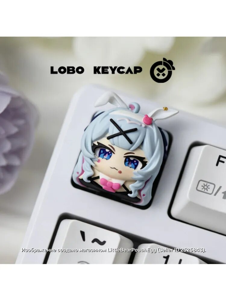 Кейкапы для механической клавиатуры: Хацунэ Мику Кроличья нора (Hatsune Miku Rabbit Hole), 1 шт.