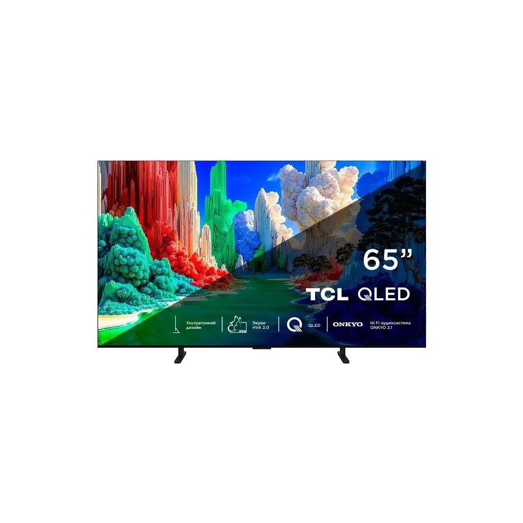 65" Телевизор TCL 65A400 Slim QLED, 4K Ultra HD, смарт ТВ, Google TV, черный