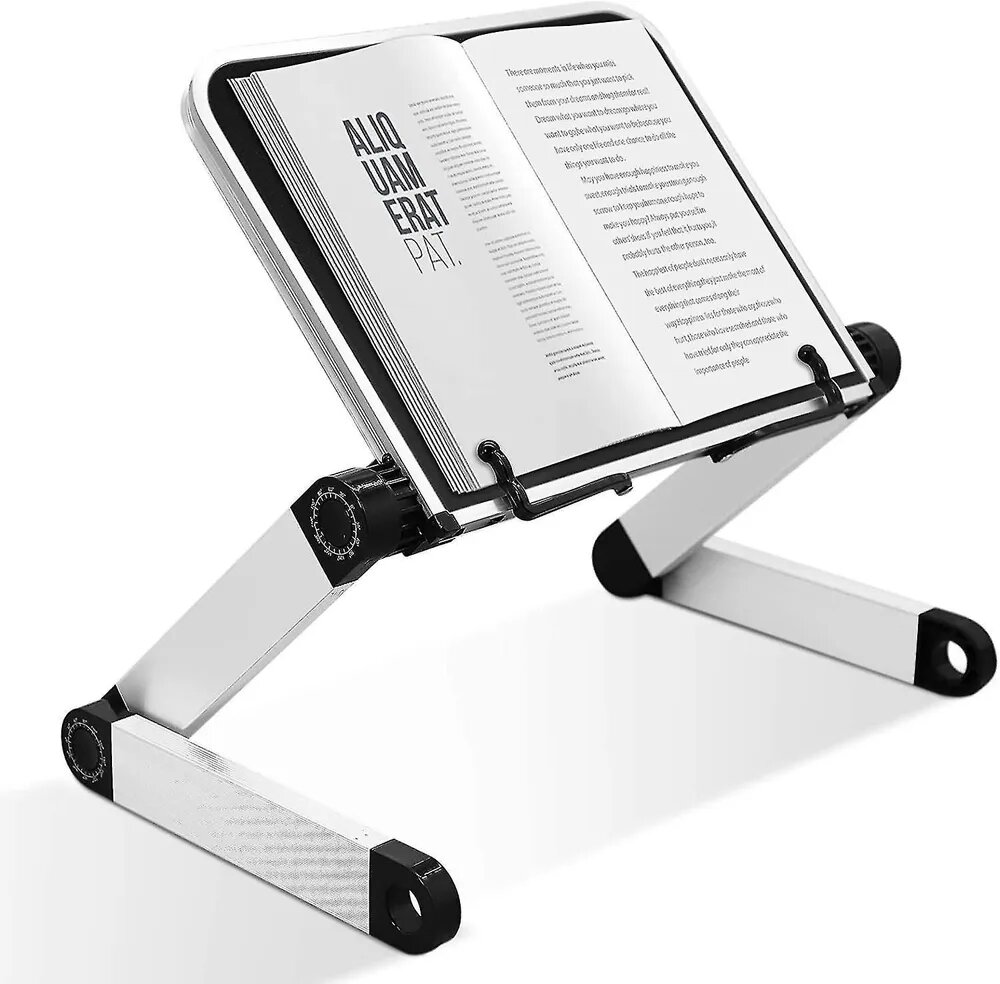 Многофункциональная книжная подставка для чтения из алюминия, складная 38x25.4x3.8см