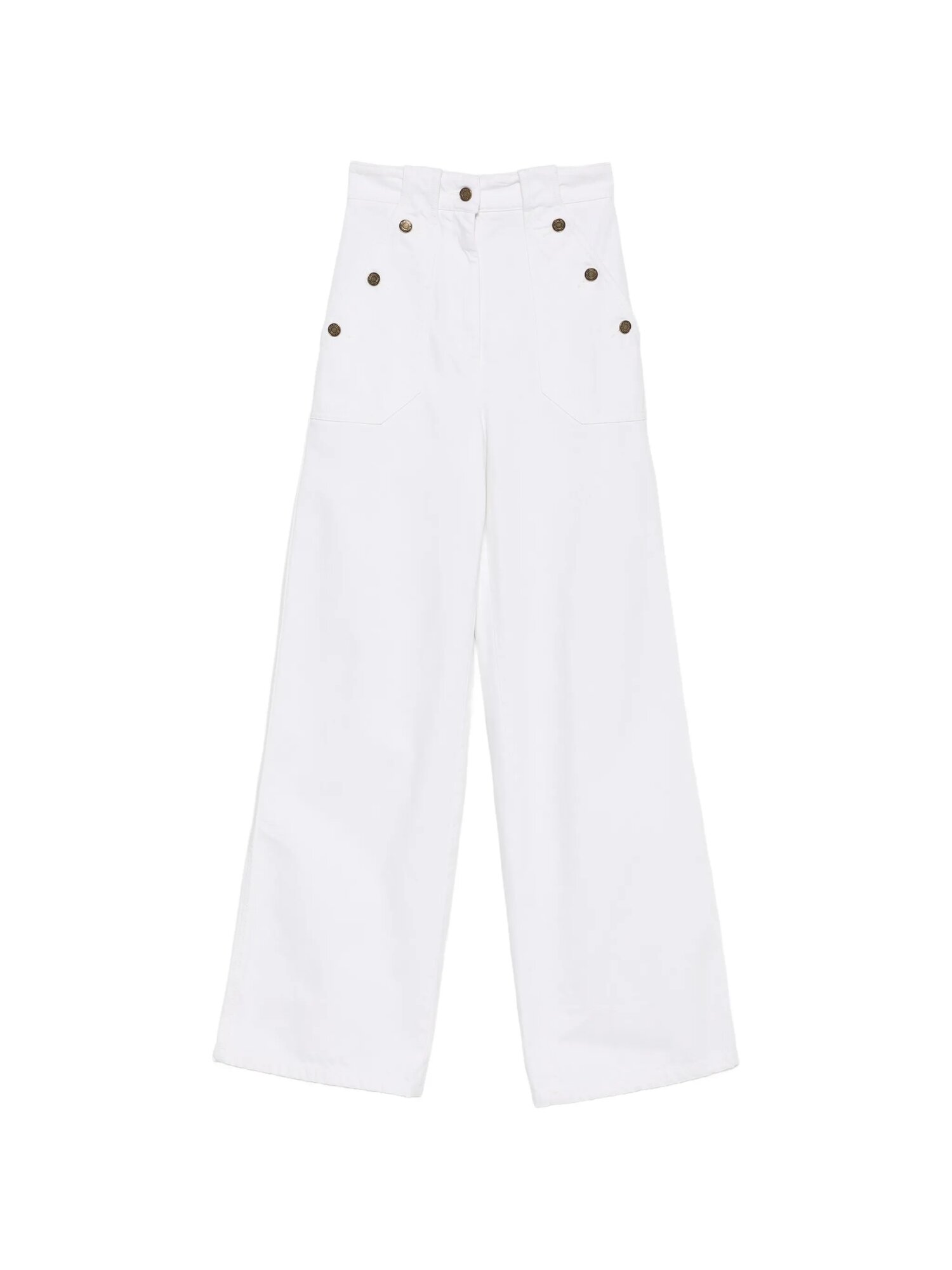 Брюки Button-detail wide-leg trousers
