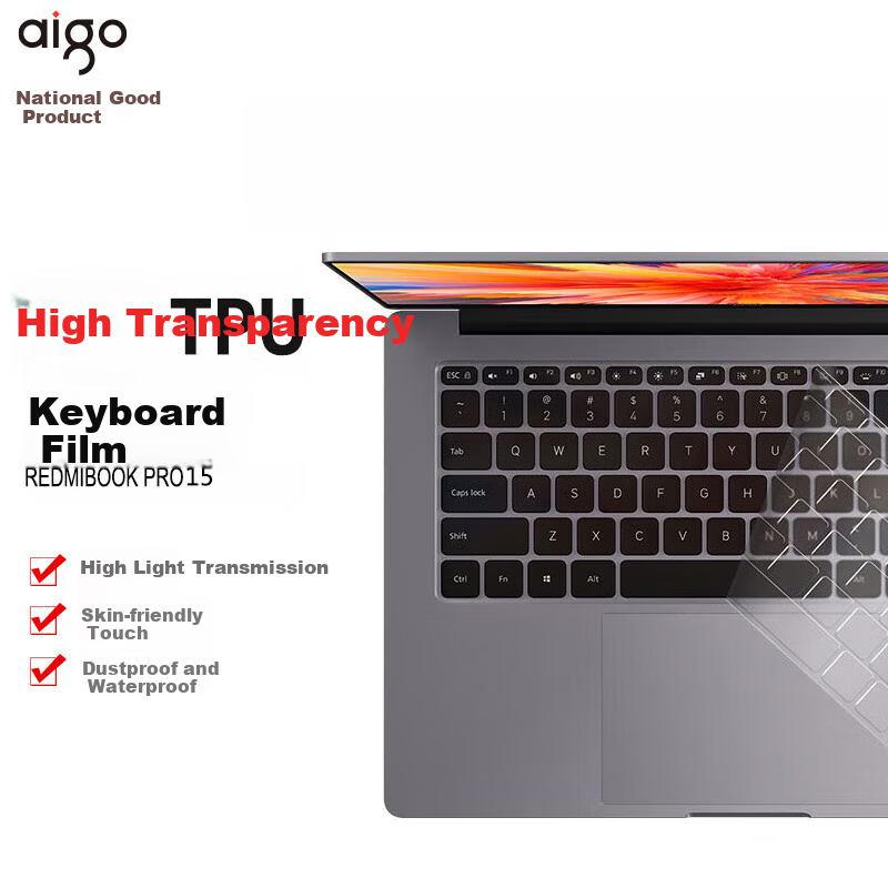 Aigo Ультратонкая ТПУ клавиатурная накладка для Xiaomi Redmi Book Pro 15 2022 года пылезащитная водонепроницаемая