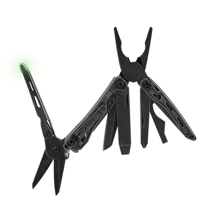 Мини-мультитул NexTool Mini Flagship F12, рукоятки из нержавеющей стали с тёмной каменной обработкой (Dark Stonewashed) NE20410C