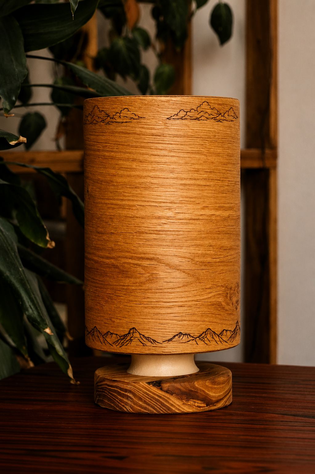 Настольная лампа из натурального дерева Honey lamp, ручная работа, теплый интерьерный свет, минимализм