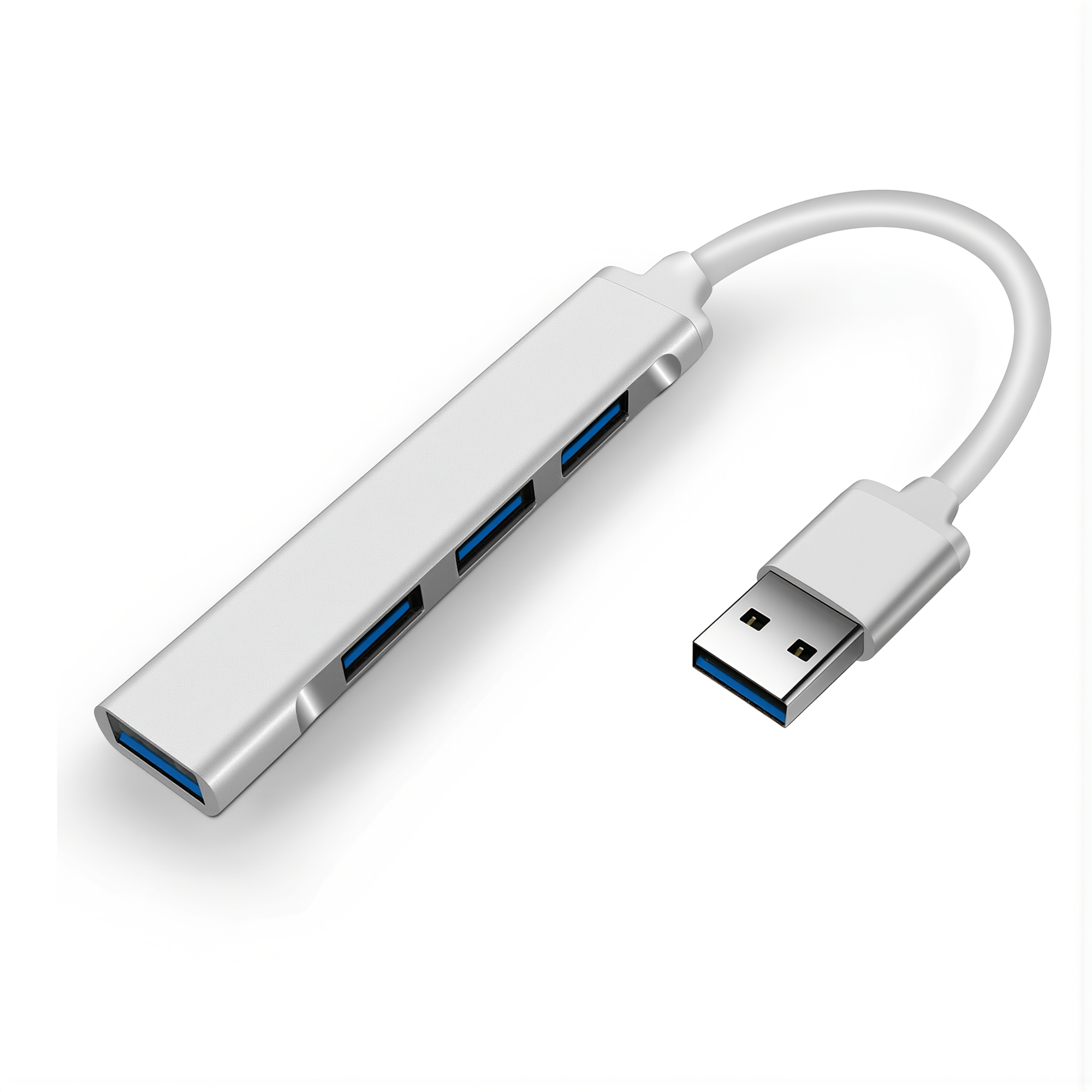Разветвитель USB на 4 порта, адаптер расширения USB 3.0 Type-C для ноутбука, позволяет подключать несколько устройств одновременно для передачи данных в компактном корпусе