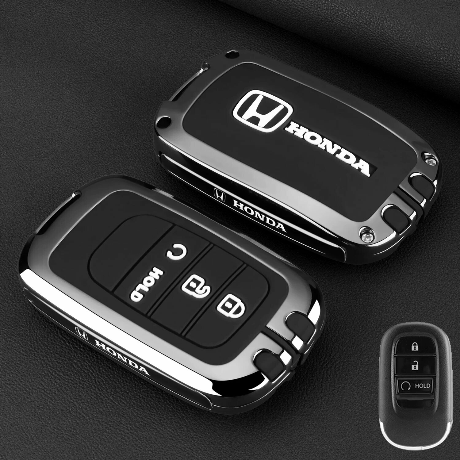T-Style черный одинарный чехол для брелока Honda CR-V 2023-2025