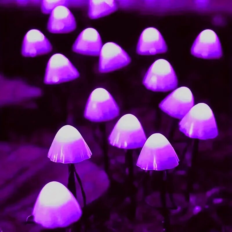 Солнечный грибной светильник OKAL RED EAST, 12 LED, 4 цвета purple