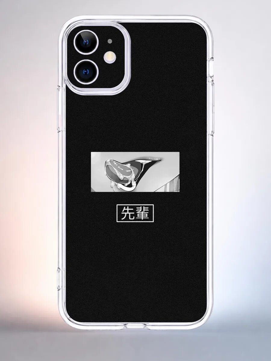 Чехол iPhone 11 аниме губы семпай силиконовый прозрачный