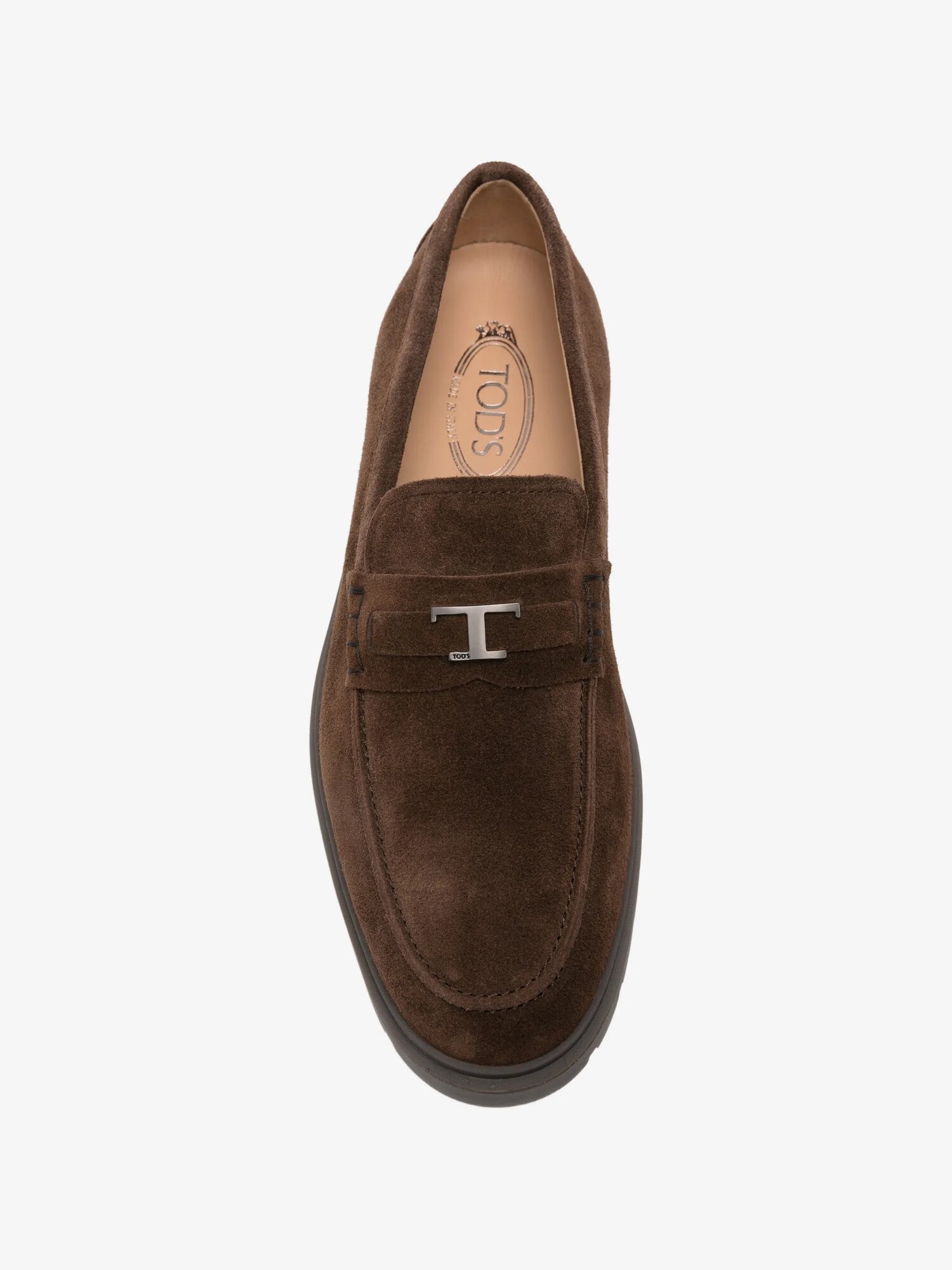 Лоферы Tod's T-plaque loafers, размер 7.5, brown — фото 1