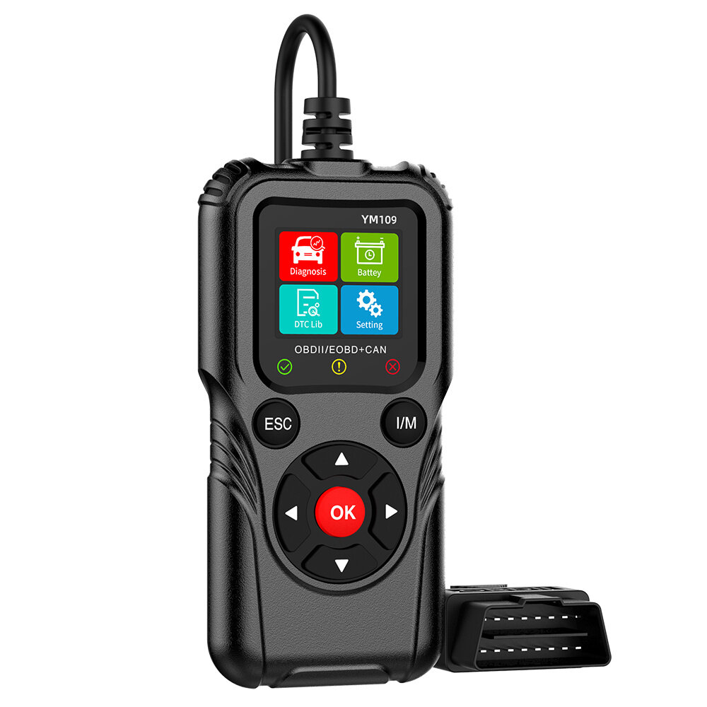 Диагностический сканер OBD2, многоязычный, считывание и сброс кодов ошибок, тестер аккумулятора, диагностика системы двигателя, модель YM109
