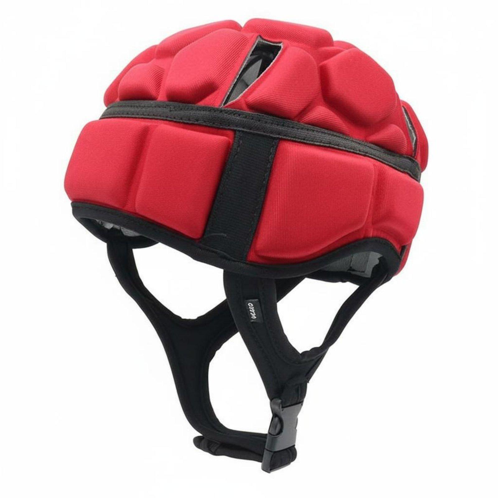 Гибкий шлем с мягкой подкладкой, универсальный спортивный шлем для регби, амортизирующий шлем для взрослых, подростков, лыжников, скейтбордистов, размер M, красный, мягкий шлем