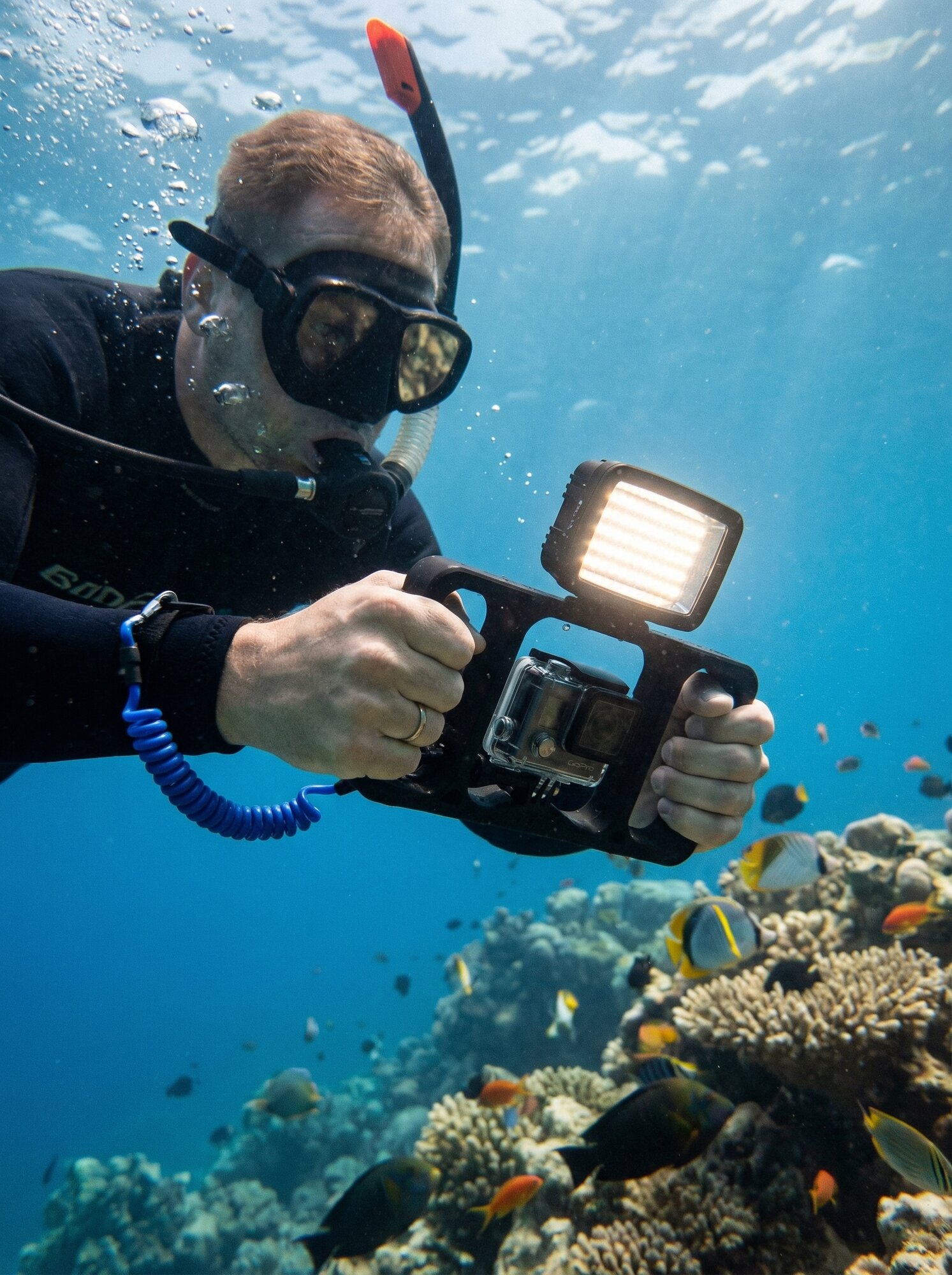 Держатель для экшн камеры, ручной бокс для GoPro, крепление под фонарь